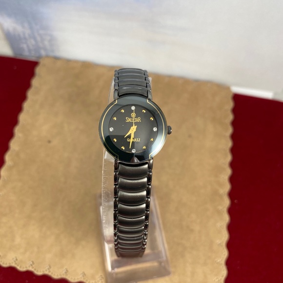 Westar | Accessories | Vintage Swistar Swiss Made Black Stainless Steel ...